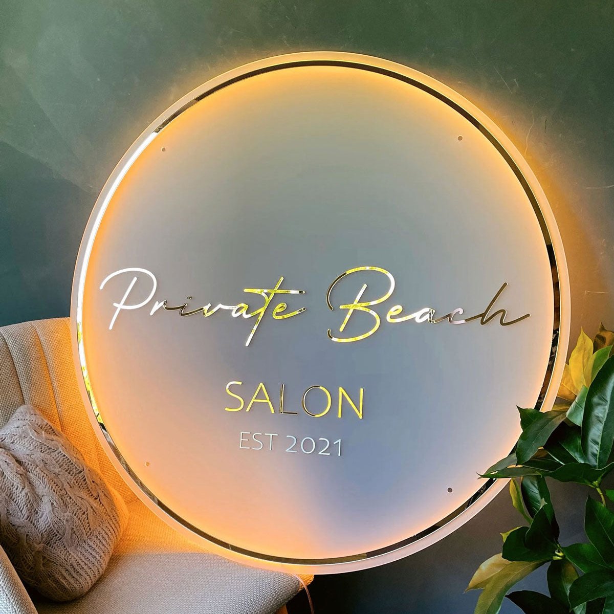 Backlit Sign for Beauty Salon - Custom Signs for Professionals – MK Neon