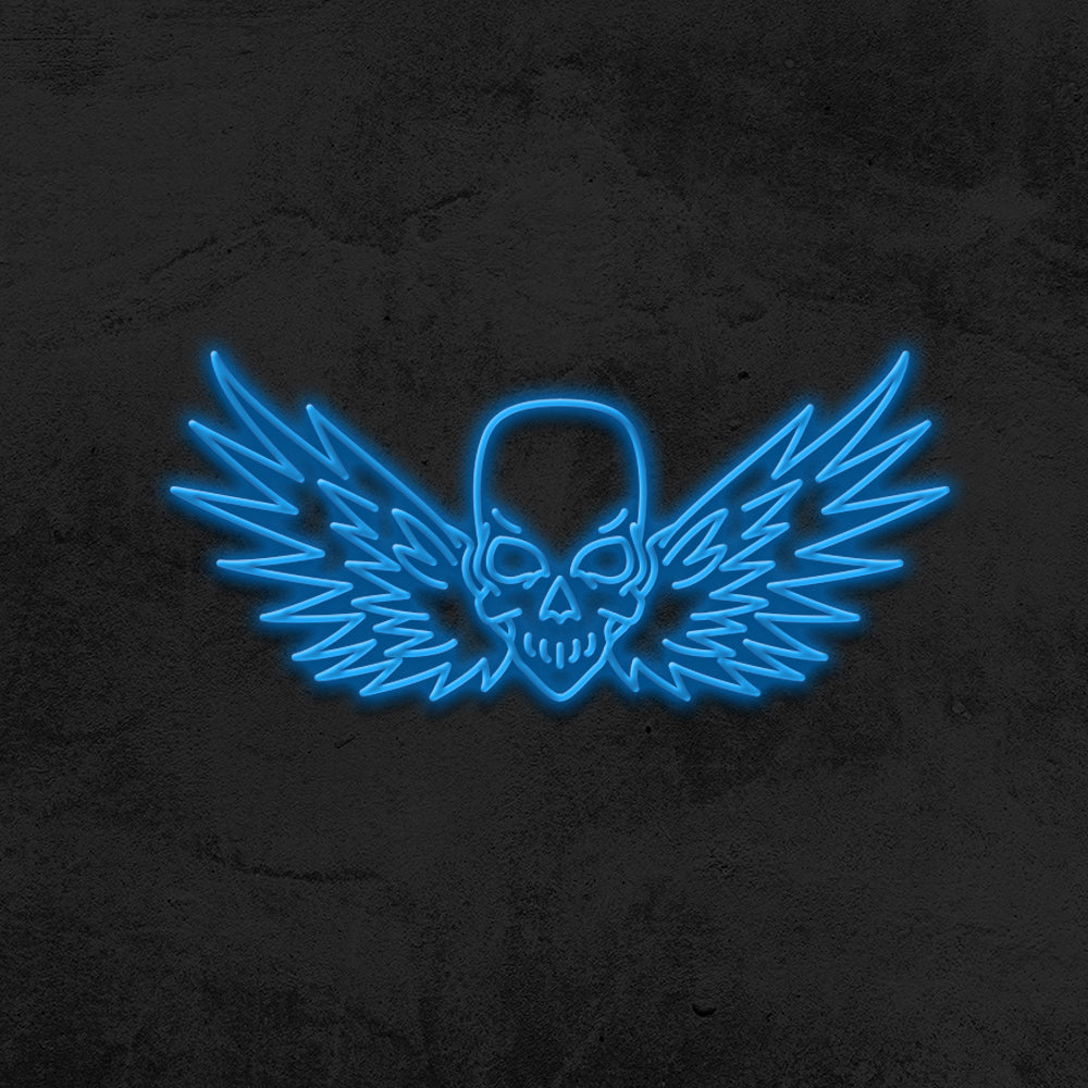 Flying Skull Logo Flying Skull LED Neon Sign – MK Neon