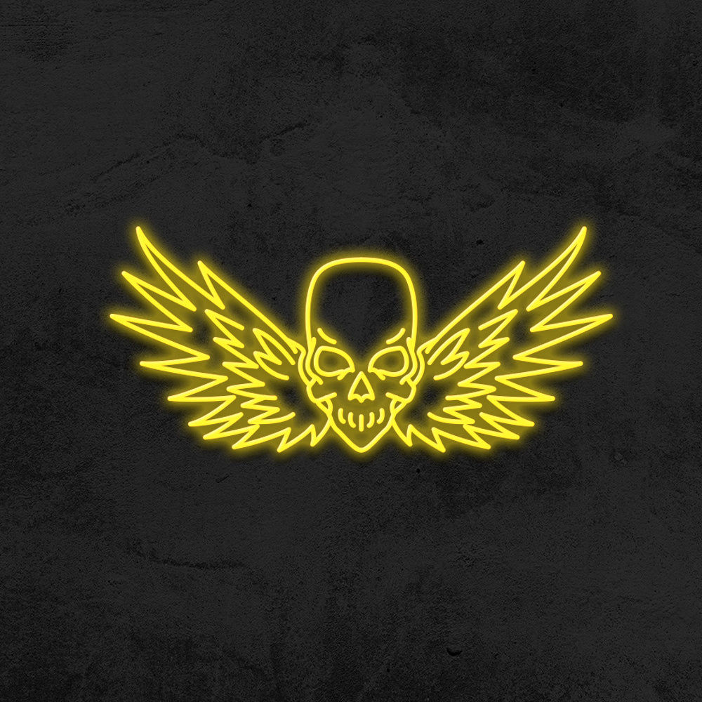 Flying Skull Logo Flying Skull LED Neon Sign – MK Neon