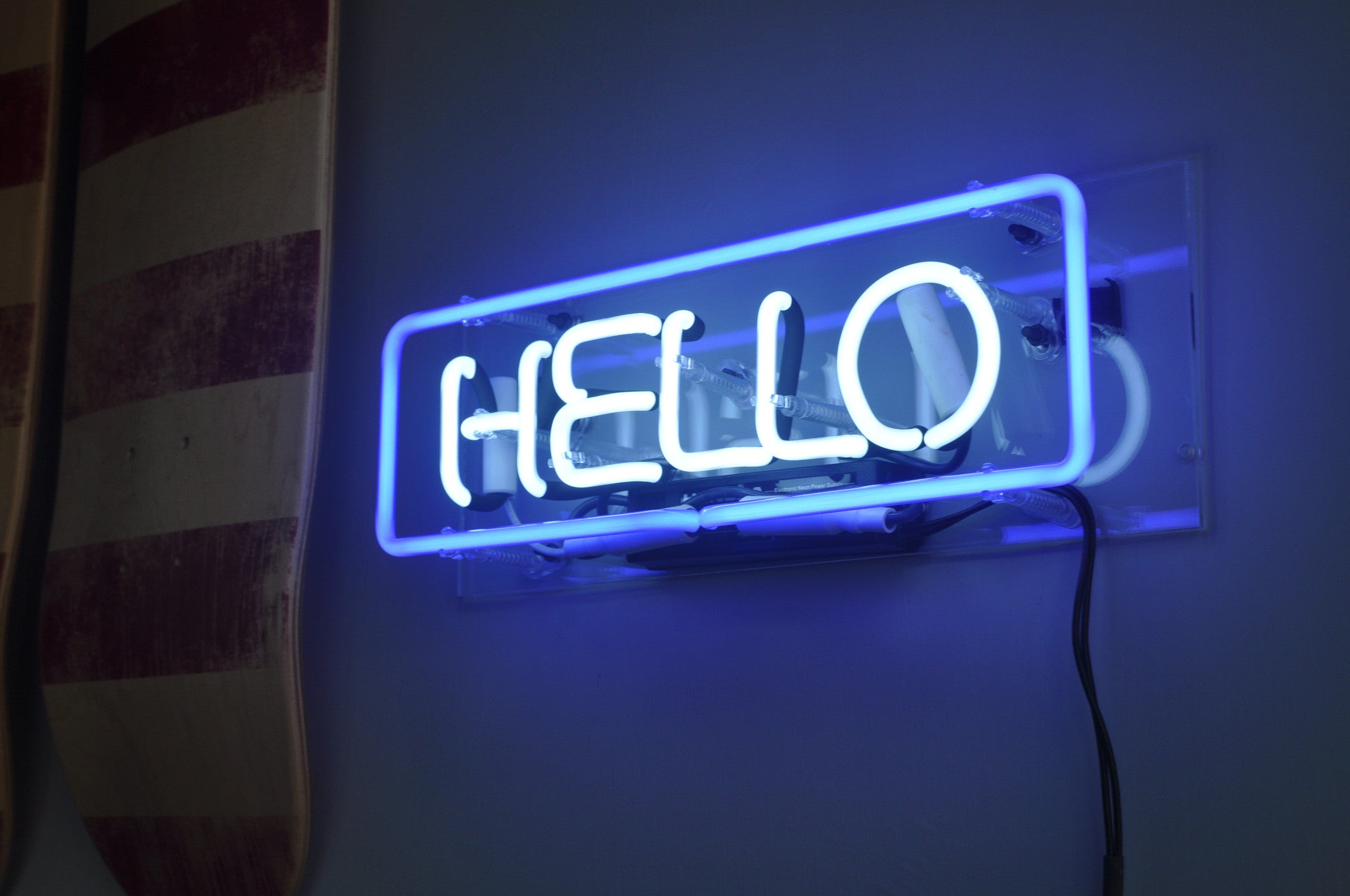 HELLO Neon Sign in Acrylic Box | Free Shipping | MK Neon