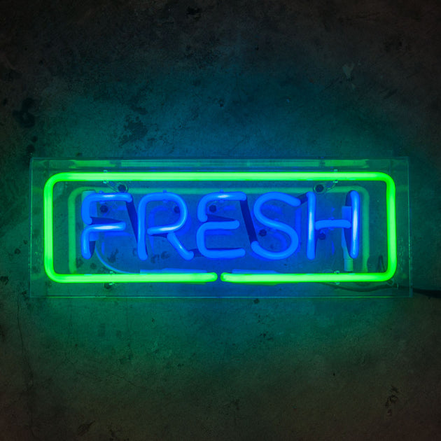 FRESH Neon Sign in Acrylic Box | Free Shipping | MK Neon