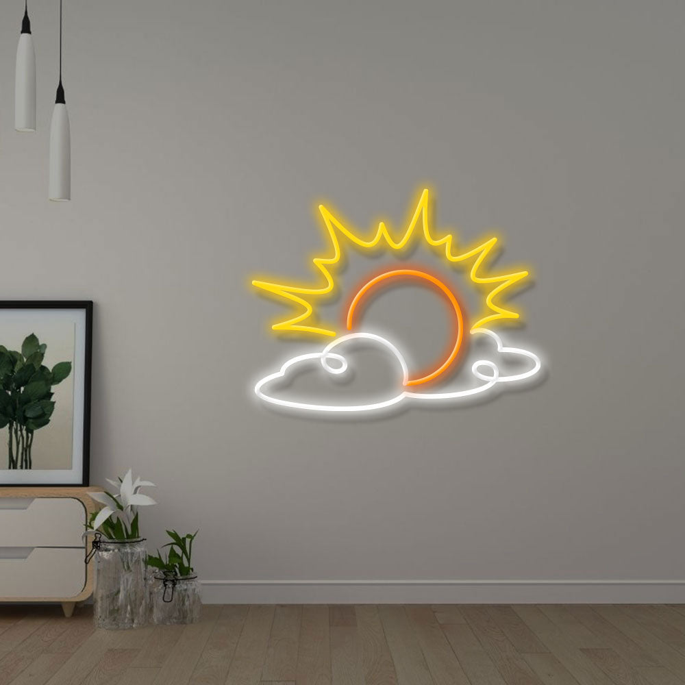 Abstract Art Drawing Sun - Custom Neon Sign – MK Neon
