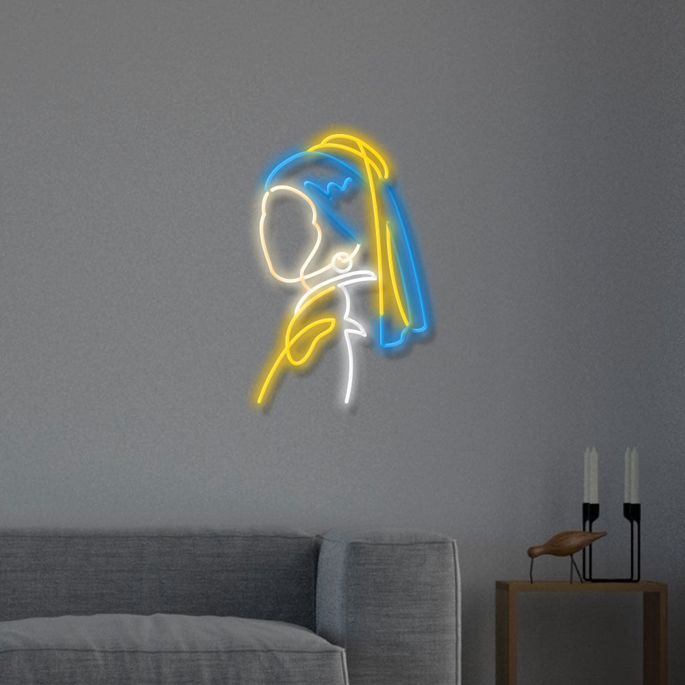 One Line Drawing Face - Custom Neon Sign – MK Neon