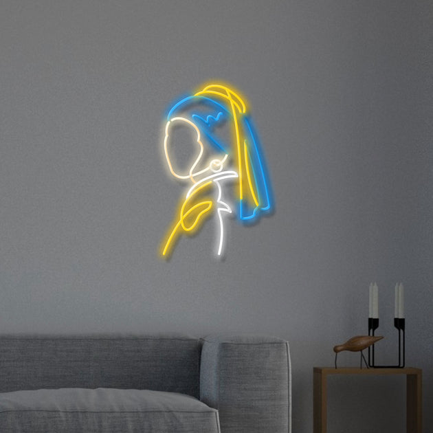 One Line Drawing Face - Custom Neon Sign